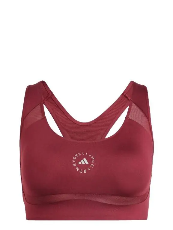 Adidas By Stella McCartney Truepurpose Power Impact Training Medium-support Bra - Shadow Red
