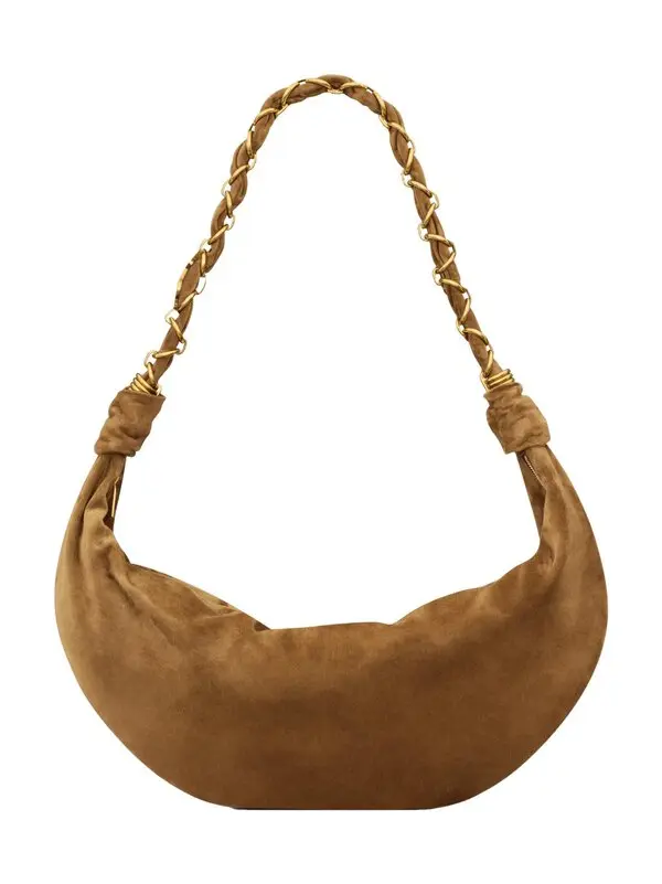 Saint Laurent Amalia Zipper Shoulder Bag - Caramel Cognac