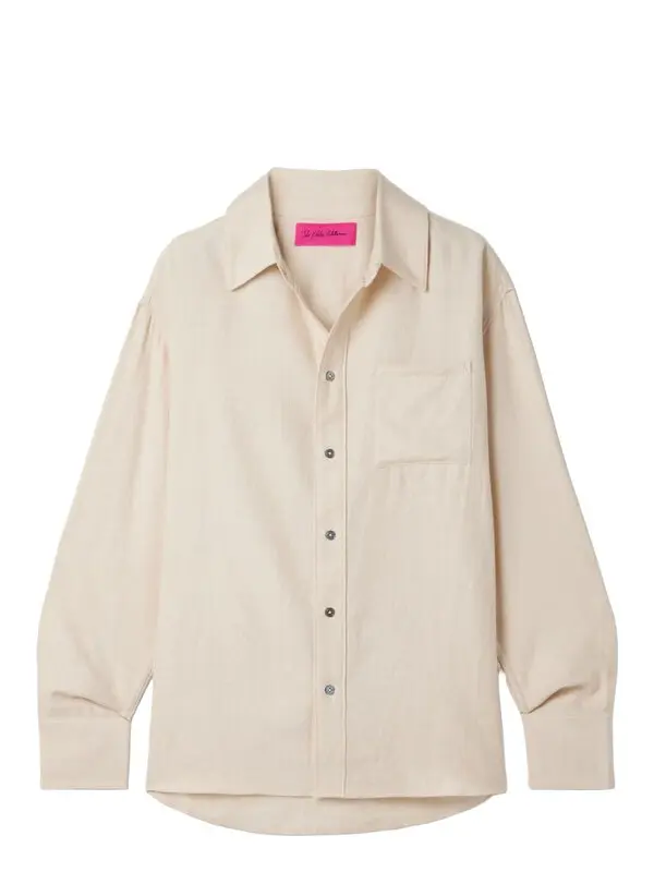 THE ELDER STATESMAN Wool And Cashmere-blend Twill Shirt - Cream