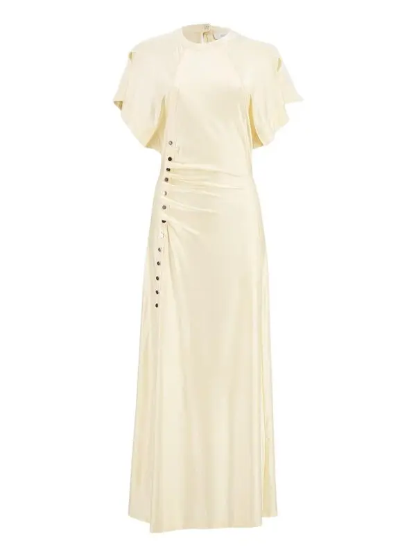 Rabanne Gathered Maxi Dress - Beige