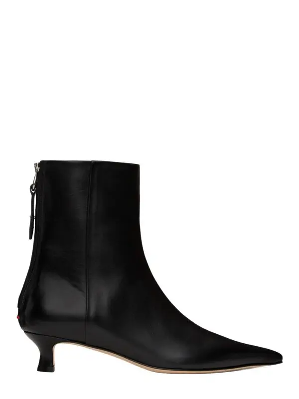 AeydĒ Pointed Toe Ankle Boots With Zipper Closure - Black