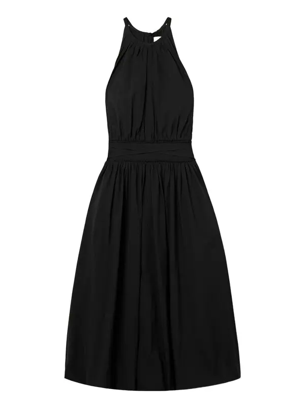 Proenza Schouler Wylie Belted Pleated Midi Dress - Black