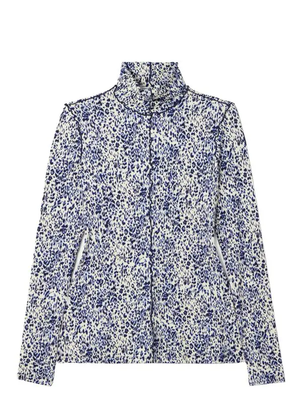 Proenza Schouler Audrey Ruffled Knit Turtleneck Top - White