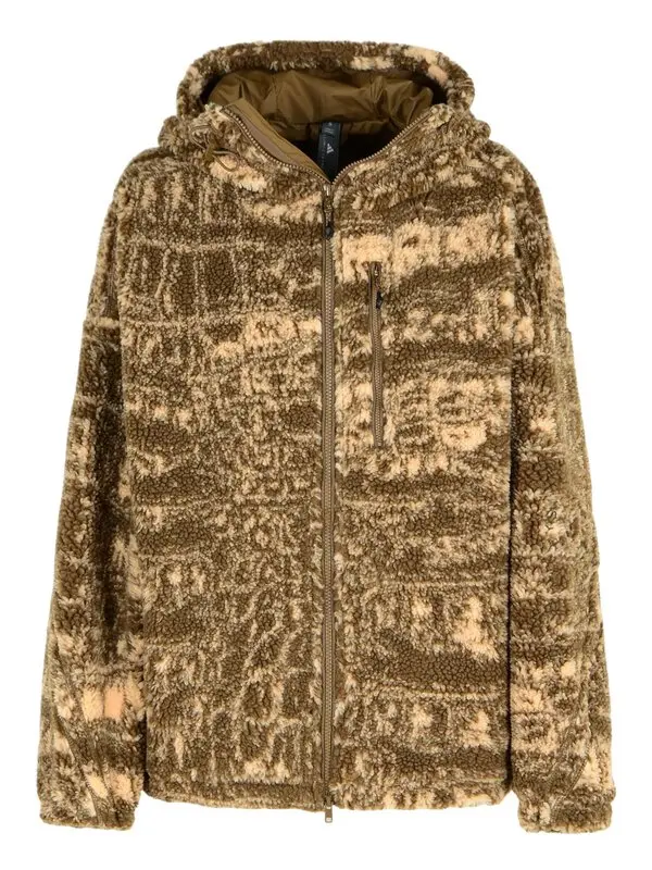 Adidas By Stella McCartney Two-toned Zip Fleece Jacket - Brown