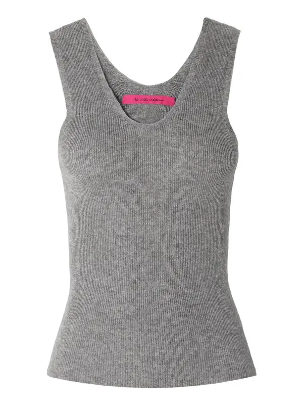 THE ELDER STATESMAN Delicash Cashmere And Silk Blend Vest - Light Gray