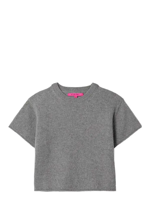 THE ELDER STATESMAN Short-sleeved Cashmere Sweater - Grey