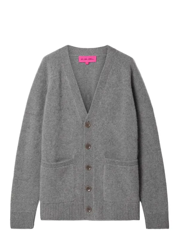 THE ELDER STATESMAN Long-sleeved Cashmere Cardigan - Grey