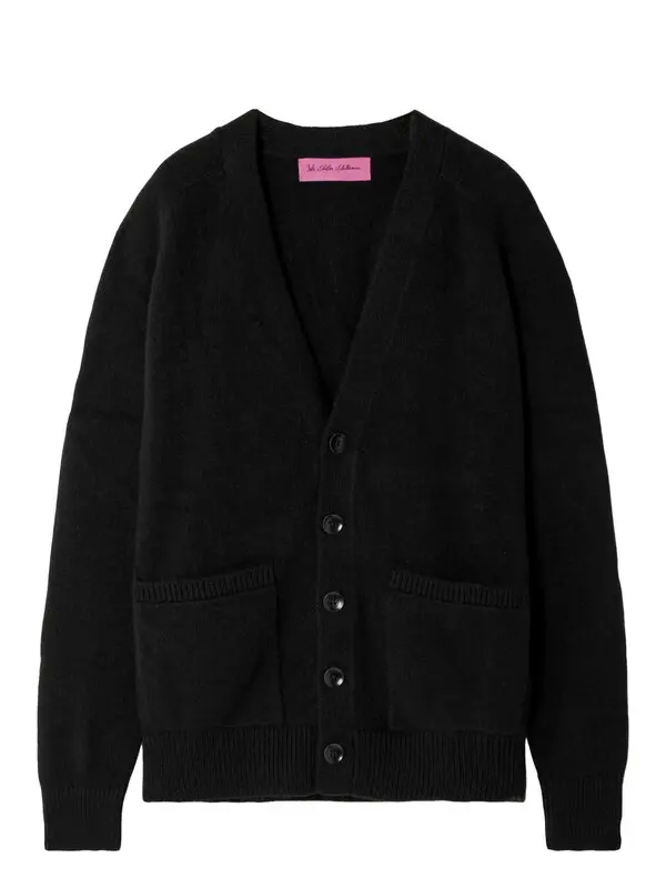 THE ELDER STATESMAN Long-sleeved Cashmere Cardigan - Black