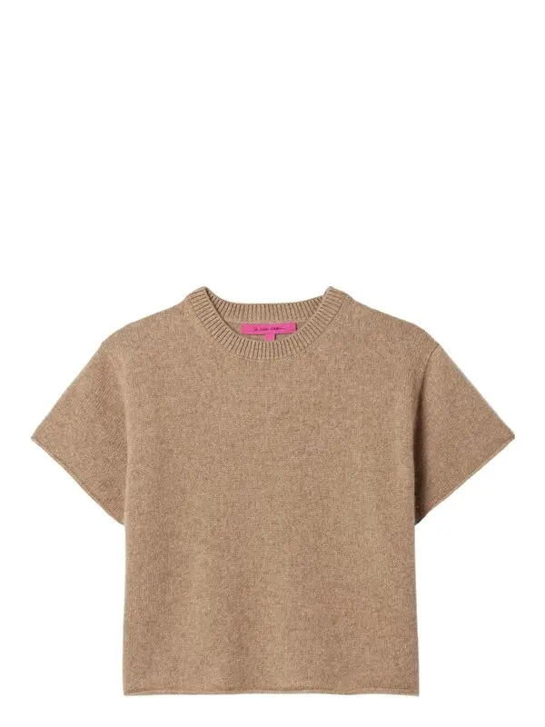 THE ELDER STATESMAN Short-sleeved Cashmere Sweater - Camel
