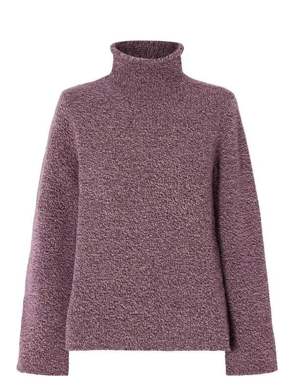 THE ELDER STATESMAN Flow Cashmere Turtleneck Sweater - Wine Red