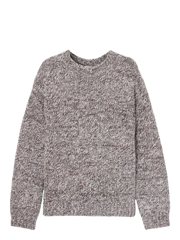 Le Kasha Long-sleeved Knitwear With Grosgrain Trim - Purple