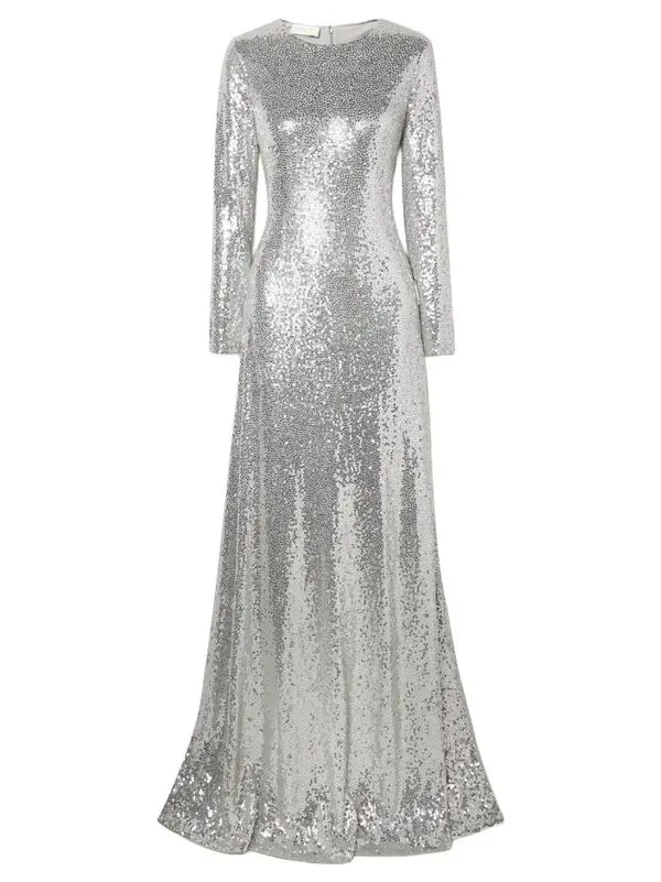 Michael Kors Sequined Gown - Gray