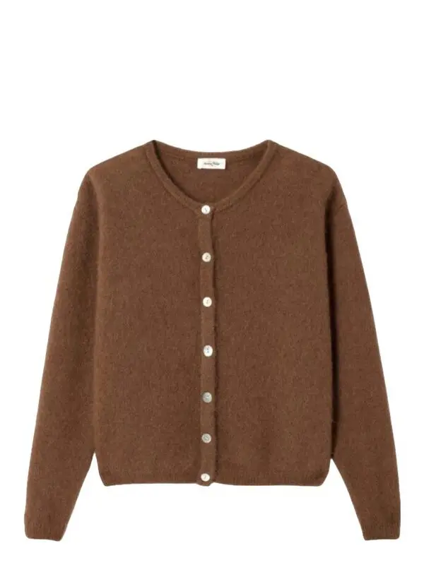 American Vintage Long-sleeved Knitted Cardigan - Brown