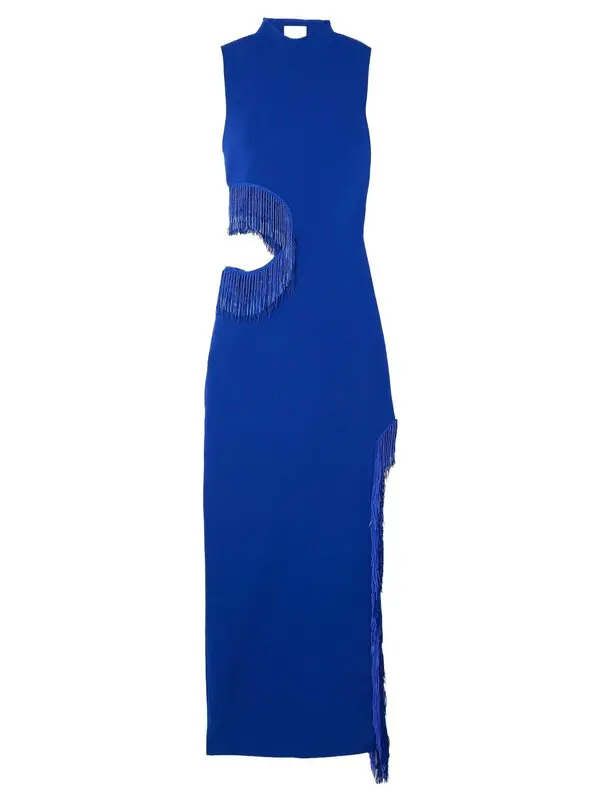 Galvan Beaded Tassel Dress - Blue