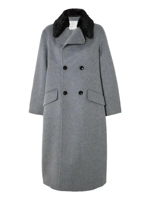 Proenza Schouler Emma Double-breasted Wool Blend Coat - Grey