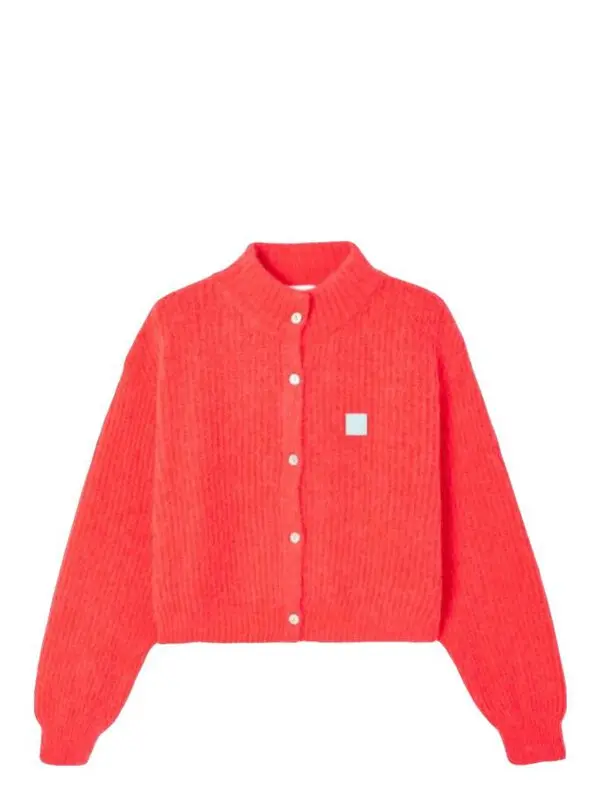 American Vintage Long Sleeve Knit Cardigan - Orange
