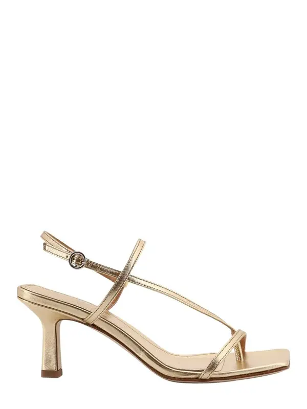 AeydĒ Square Toe High Heel Sandals - Gold