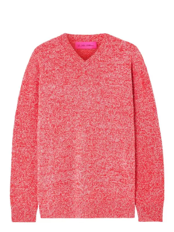 THE ELDER STATESMAN Statesman" Cashmere V-neck Knit - Red