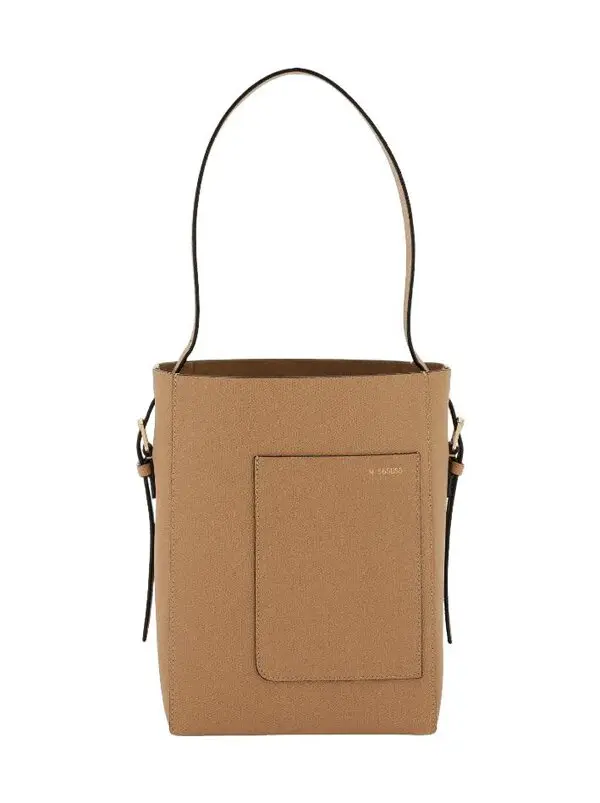 VALEXTRA Medium Soft Bucket Bag - Beige