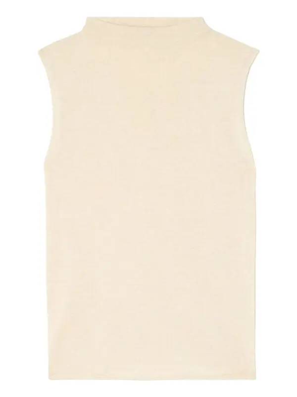 THE ELDER STATESMAN Cashmere Tank - Off White