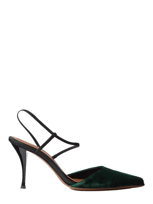 NEOUS Tangra Pointed Slingback Heels With Exposed Heel - Black