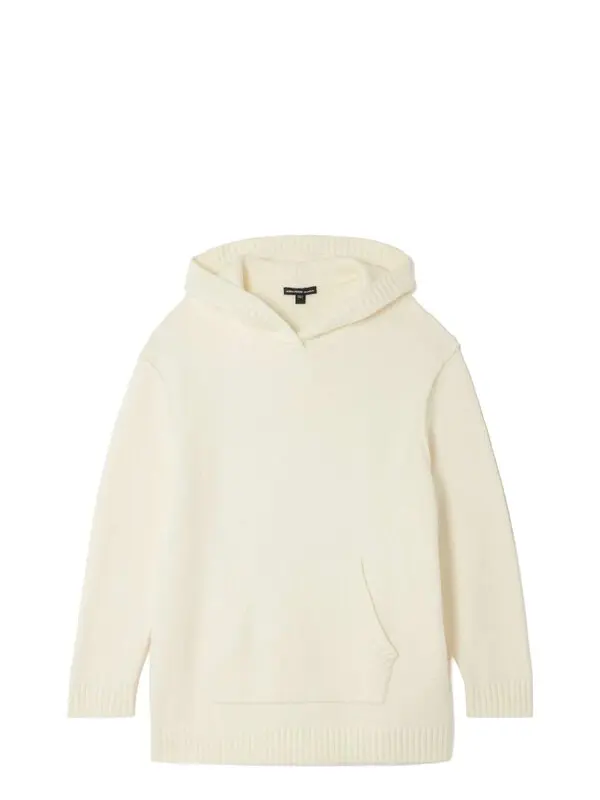 JAMES PERSE Long Sleeve Hooded Sweatshirt - White