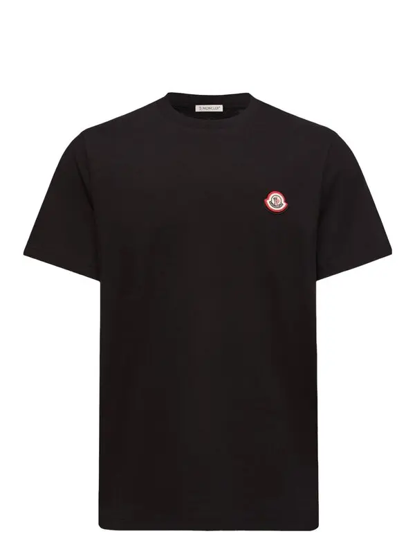 Moncler Logo Cotton Jersey T-shirt - Black