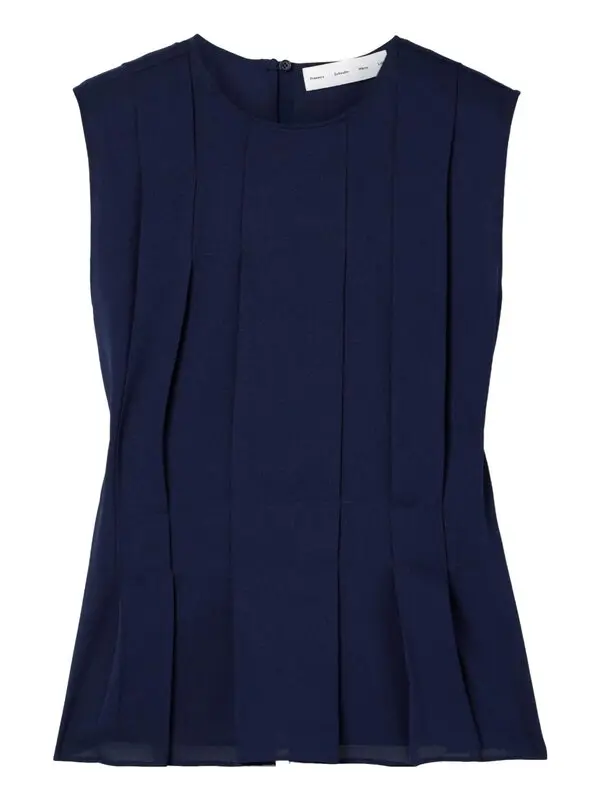 Proenza Schouler Makayla Pleated Vest - Navy Blue