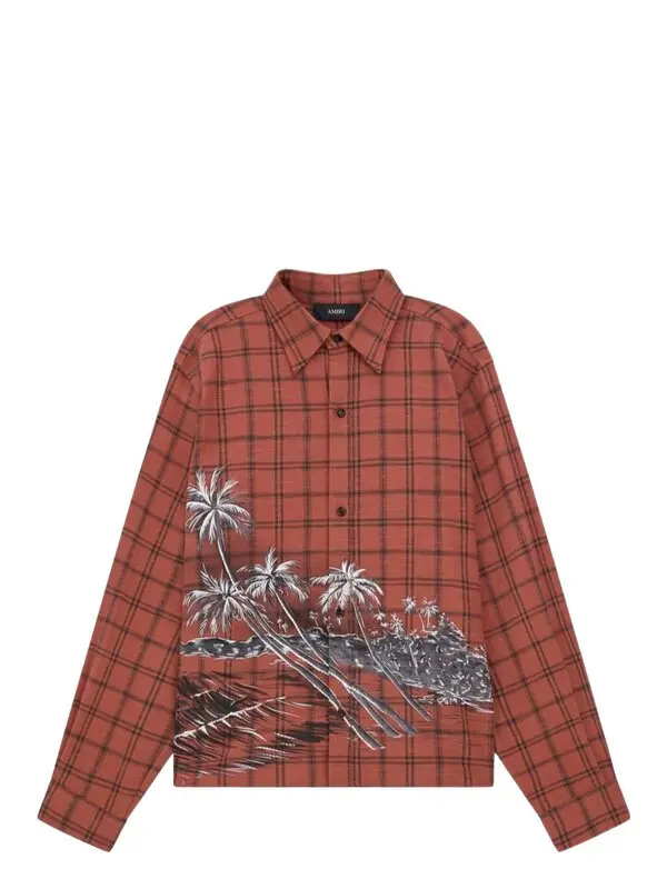 Amiri Palms Flannel Shirt - Orange