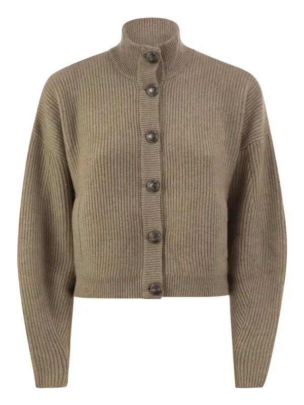 Brunello Cucinelli Ribbed Cashmere Cardigan - No