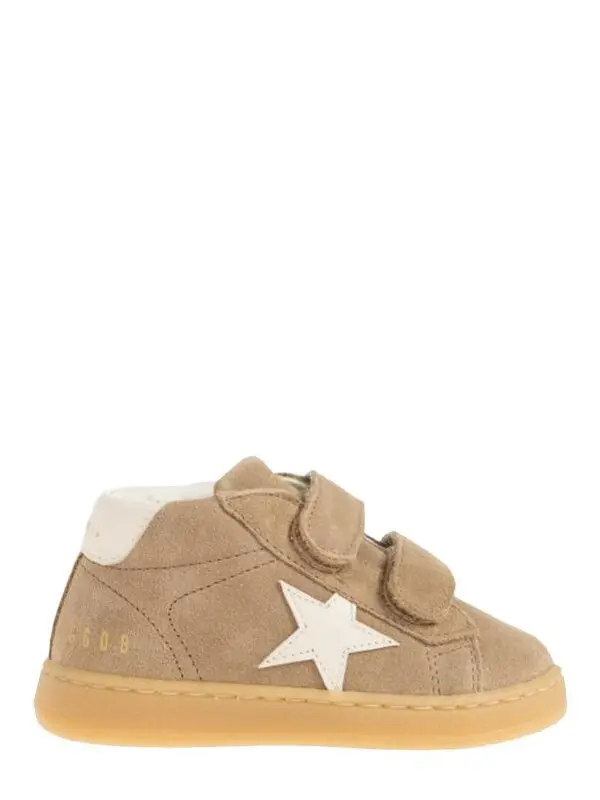 GOLDEN GOOSE Round Toe Sneakers With Velcro Fastening - Brown