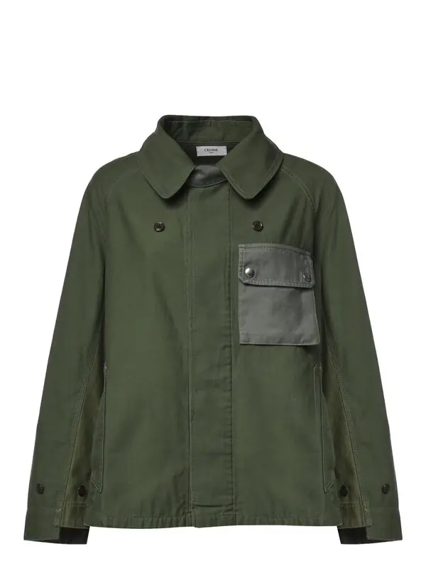 Celine Collared Long-sleeved Casual Jacket - Black