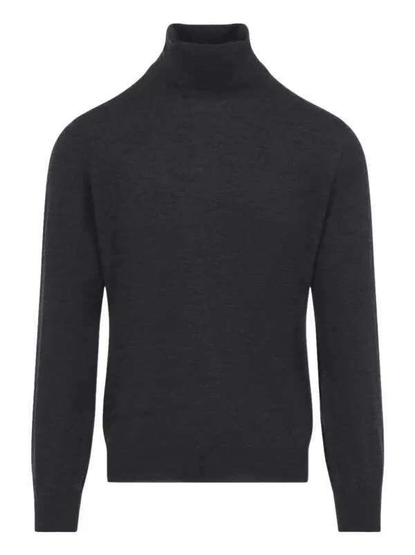 Brunello Cucinelli High-neck Long-sleeve Knitwear - Black