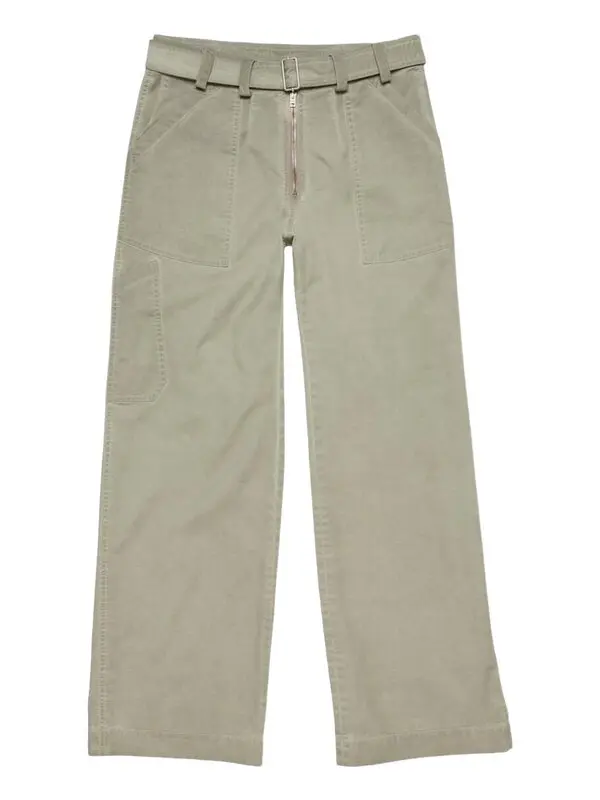 Acne Studios Belted Straight-leg Trousers - Clay Beige