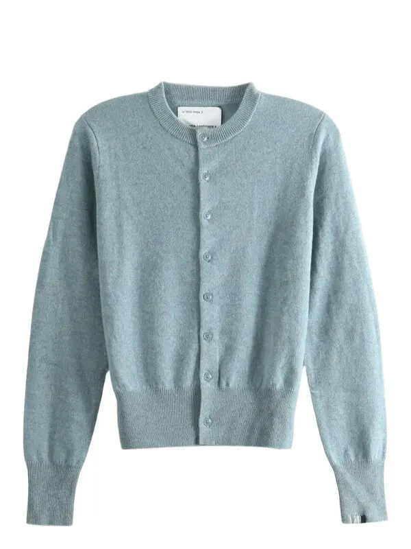 Extreme Cashmere Long-sleeve Single-breasted Cardigan - Mermaid