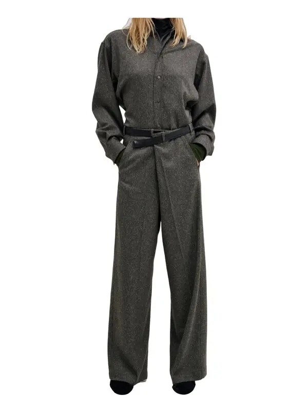 DARKPARK Collared Long-sleeved Shirt - No
