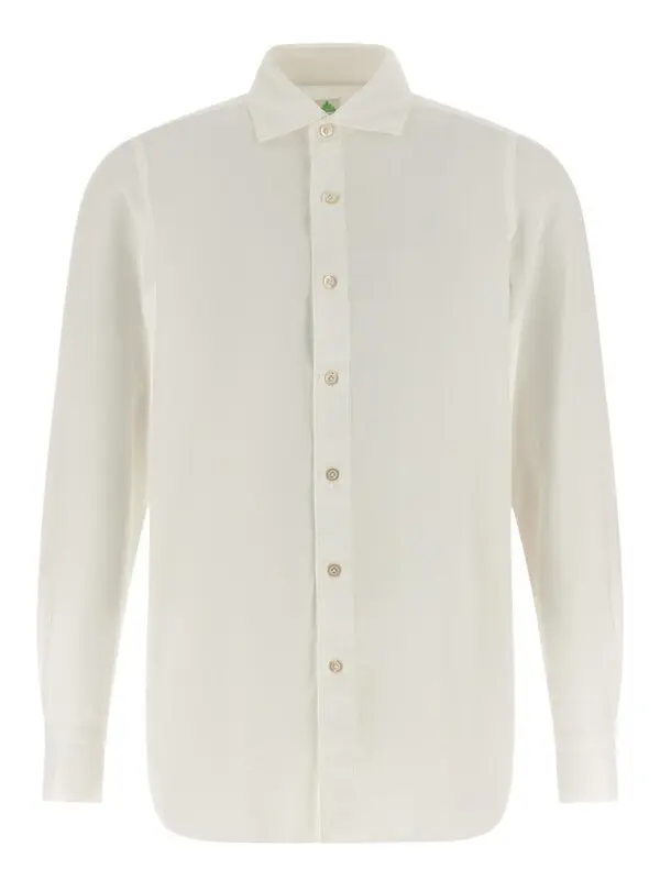 FINAMORE 1925 Gaeta Corduroy Shirt - White
