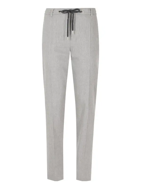 Eleventy Tailored Drawstring Waist Trousers - Grigio