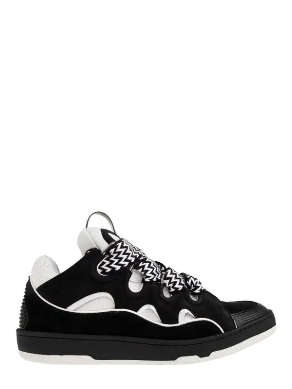 LANVIN Curb Lace-up Low-top Sneakers - Black
