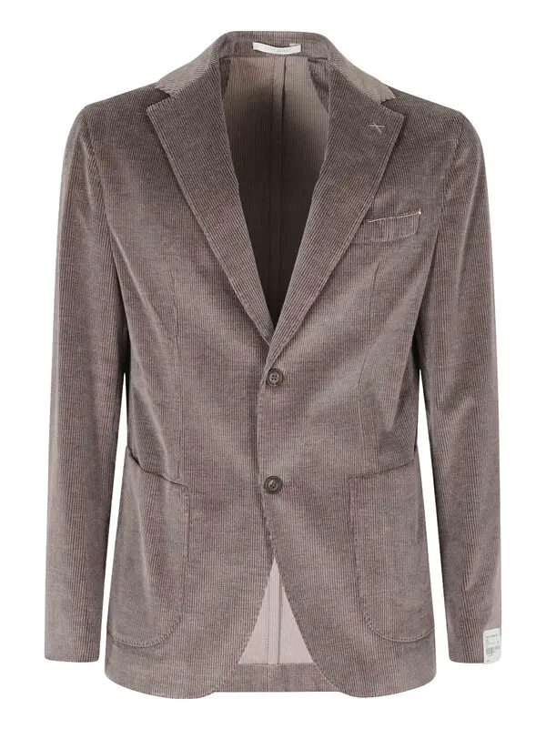 Eleventy Corduroy Single-breasted Blazer - Dark Brown