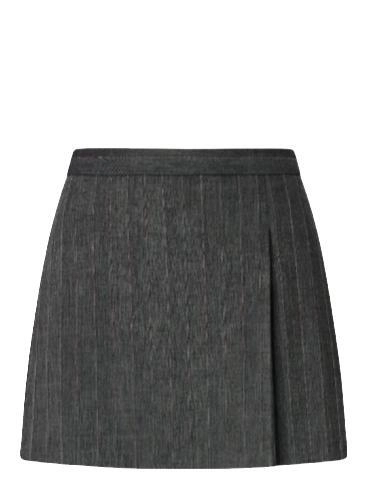 Pinko Pinstriped Mini Skirt With Pleats - Gray Pink