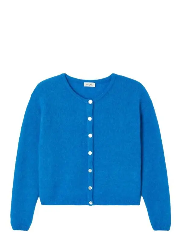 American Vintage Long-sleeved Round Neck Cardigan - Curacaochine