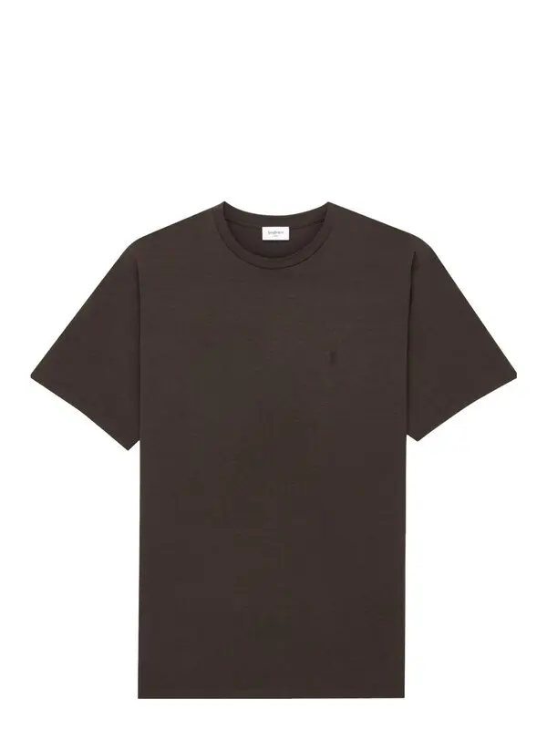 Saint Laurent Cassandre Crewneck T-shirt - Ebene