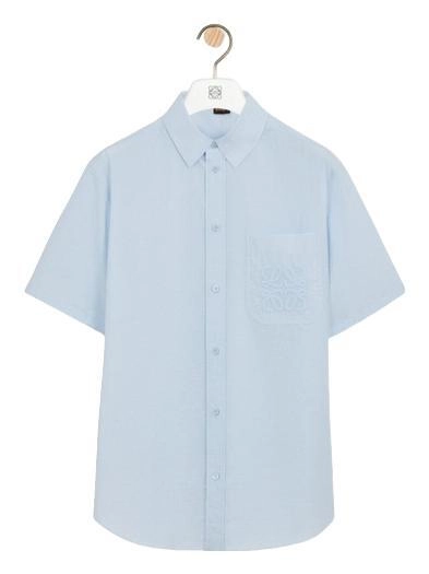 Loewe Collared Long-sleeved Shirt - Blue