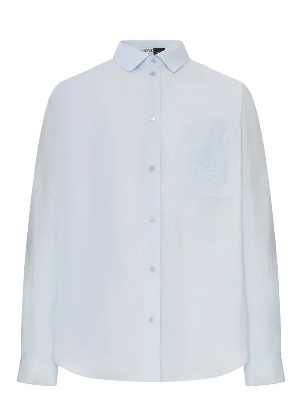 Loewe X Paula's Ibiza Anagram-embroidered Shirt - Blue
