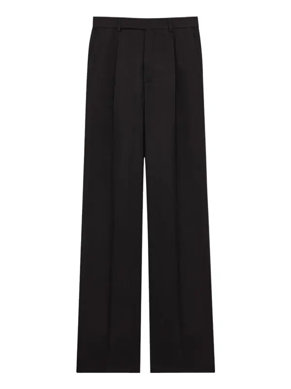 Saint Laurent Fluid Mid-rise Pants - Black