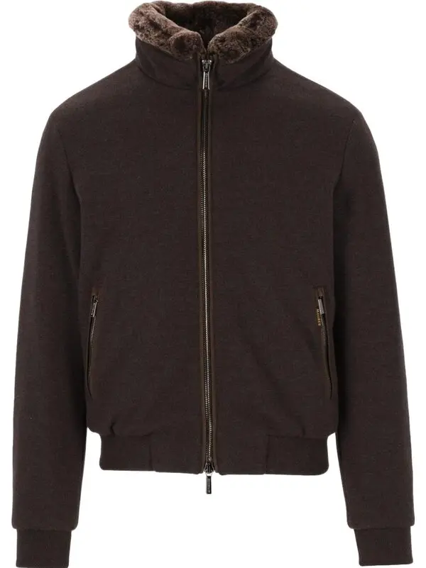 MOORER Bellati-mrw Bomber Jacket - Brown