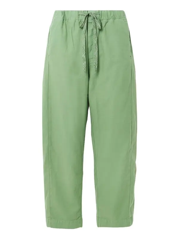 MOTHER Drawn Half-pipe Drawstring Casual Pants - Green