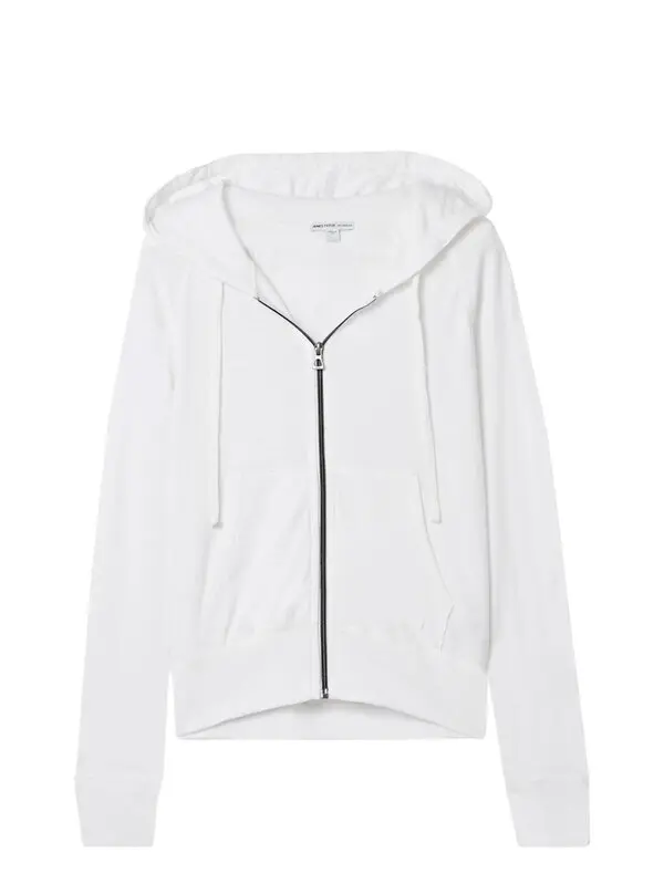 JAMES PERSE Zip Up Hoodie - White