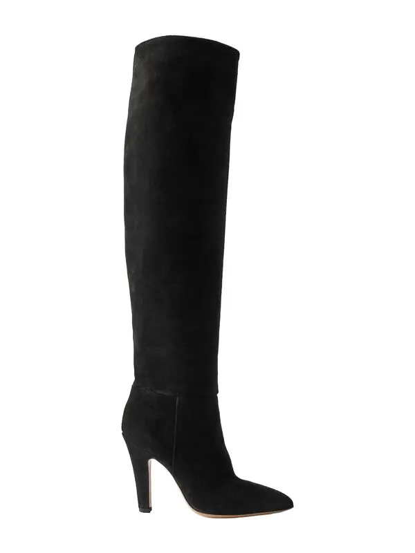Paris Texas Suede Over-the-knee Boots - Black